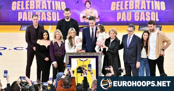 Pau Gasol’s No. 16 jersey is officially part of Lakers history - Eurohoops