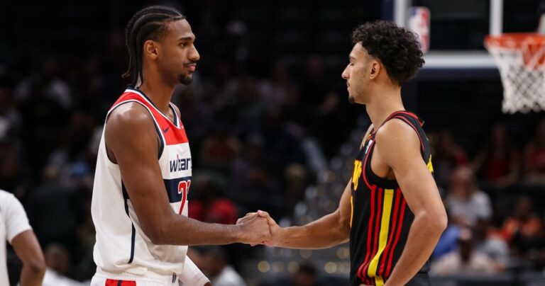 Zaccharie Risacher got first win over the French Sarr-Coulibaly duo ...