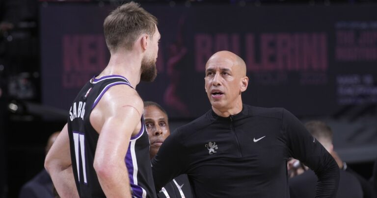 Sacramento's head coach Doug Christie loves Domantas Sabonis "to death ...